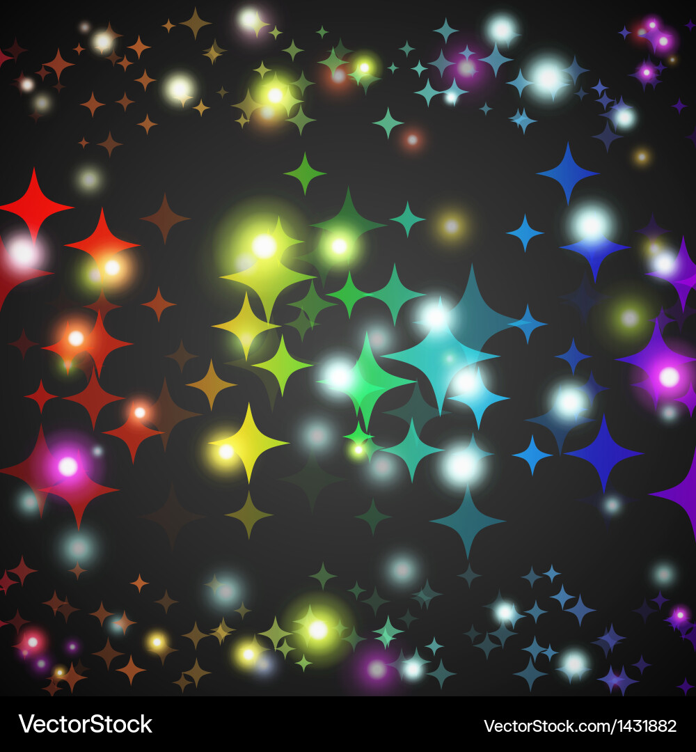 Glowing Starscape - Dark & Colorful Royalty Free Vector