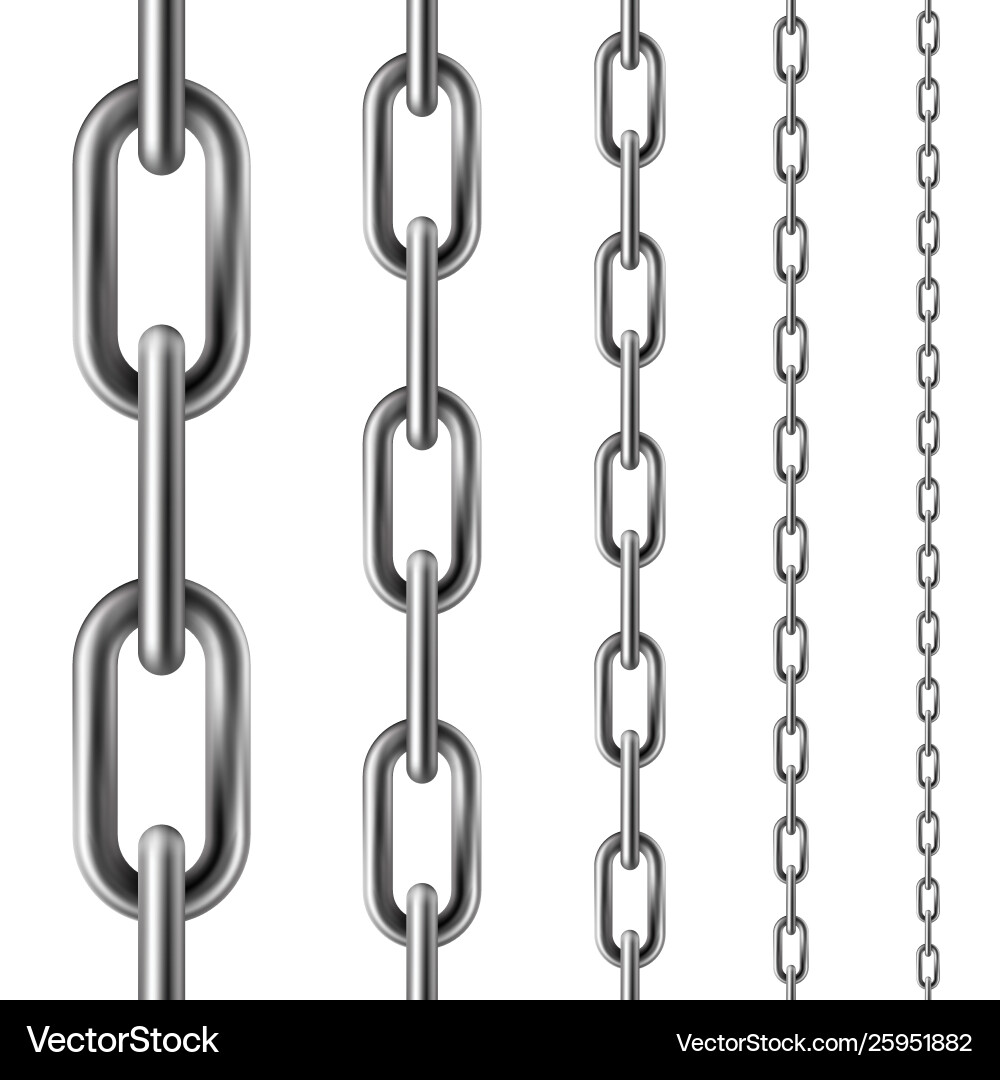 Metal chain seamless pattern metallic industrial Vector Image