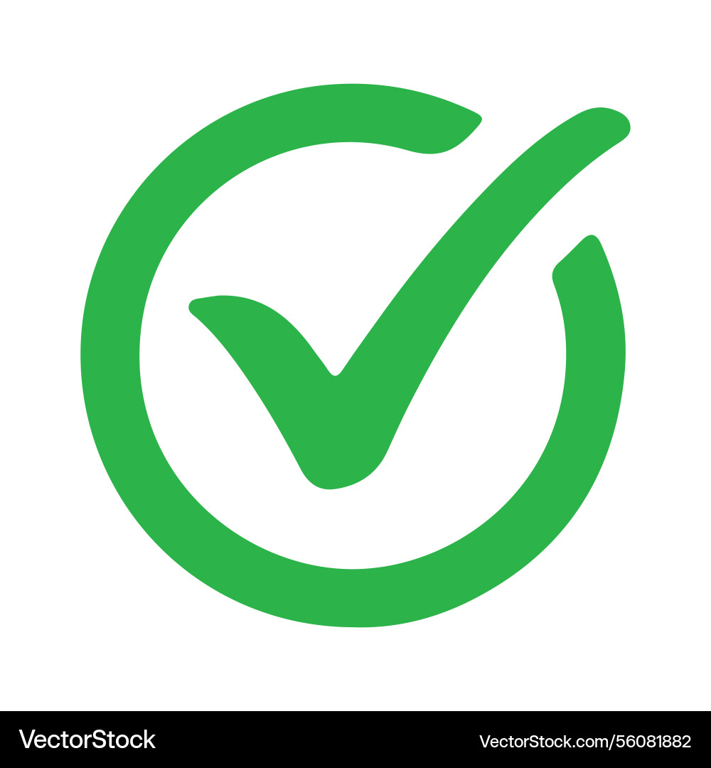 Tick mark icon Royalty Free Vector Image - VectorStock