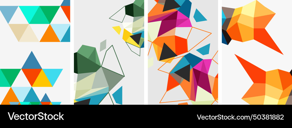 Triangle geometric abstract backgrounds Royalty Free Vector