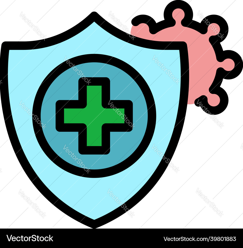 Immune Shield Icon - Health Protection Royalty Free Vector
