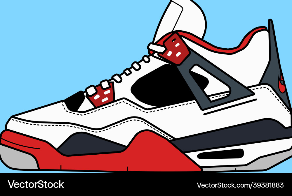Jordan 4 Royalty Free Vector Image - VectorStock