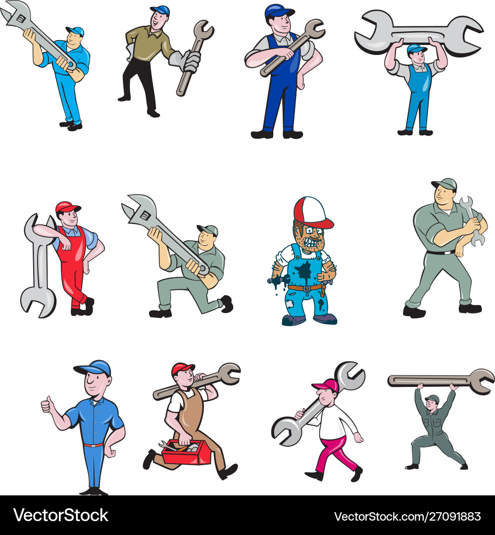 Mechanic collection set Royalty Free Vector Image