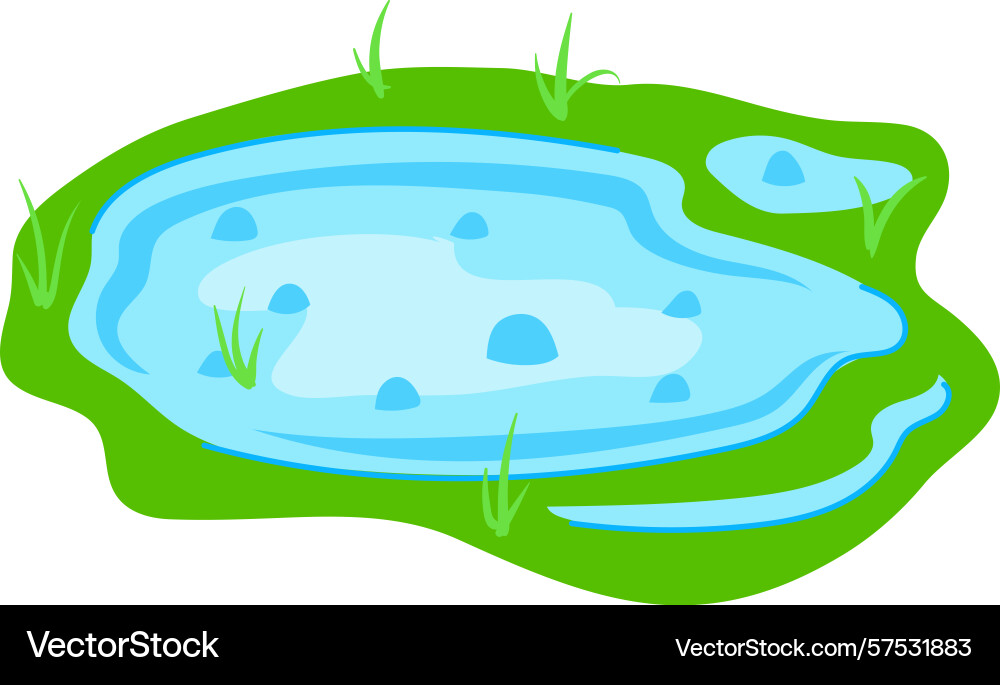 Mud puddle cartoon Royalty Free Vector Image - VectorStock
