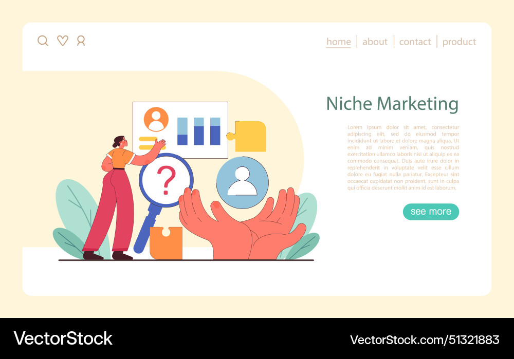 Niche marketing analysis Royalty Free Vector Image