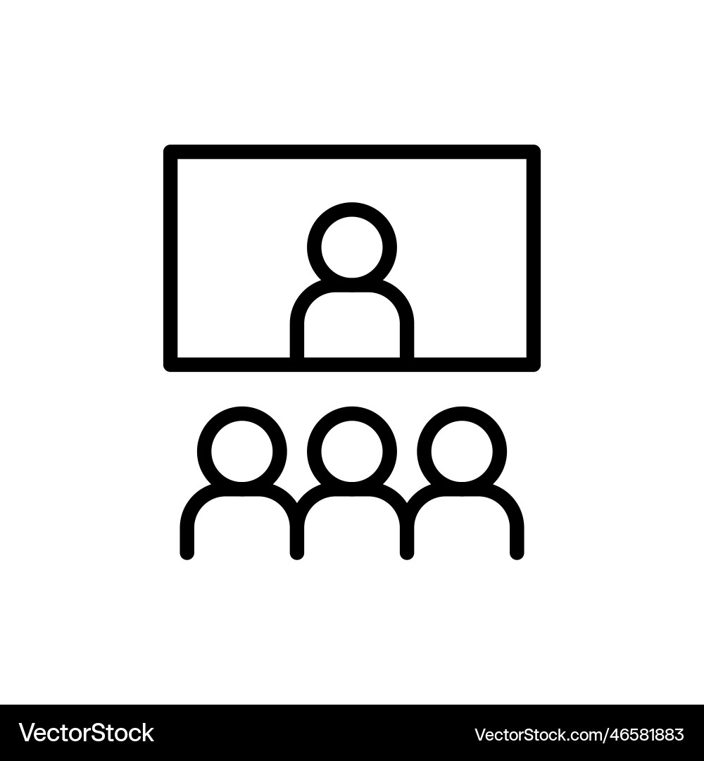 Video Conference Icon Royalty Free Vector Image