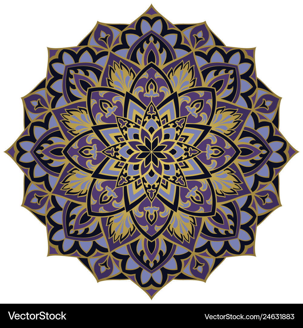 Violet abstract mandala Royalty Free Vector Image