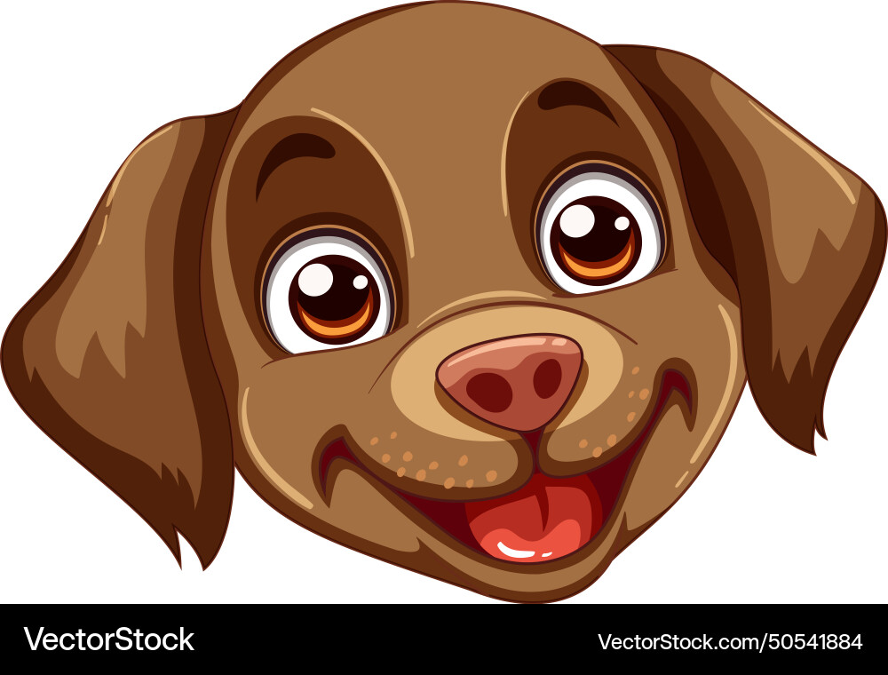 A cheerful brown dog Royalty Free Vector Image