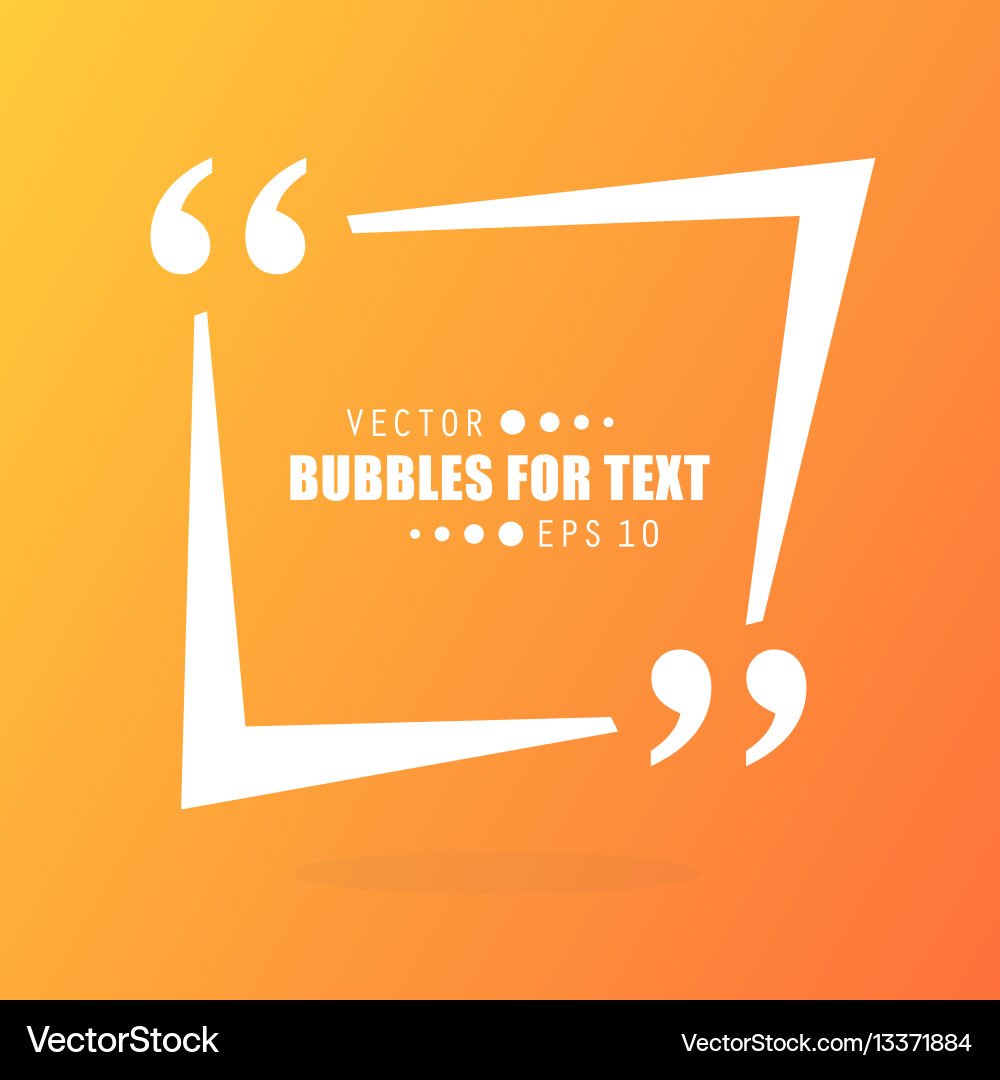Abstract concept empty speech square quote – Royalty-Free Vector ...