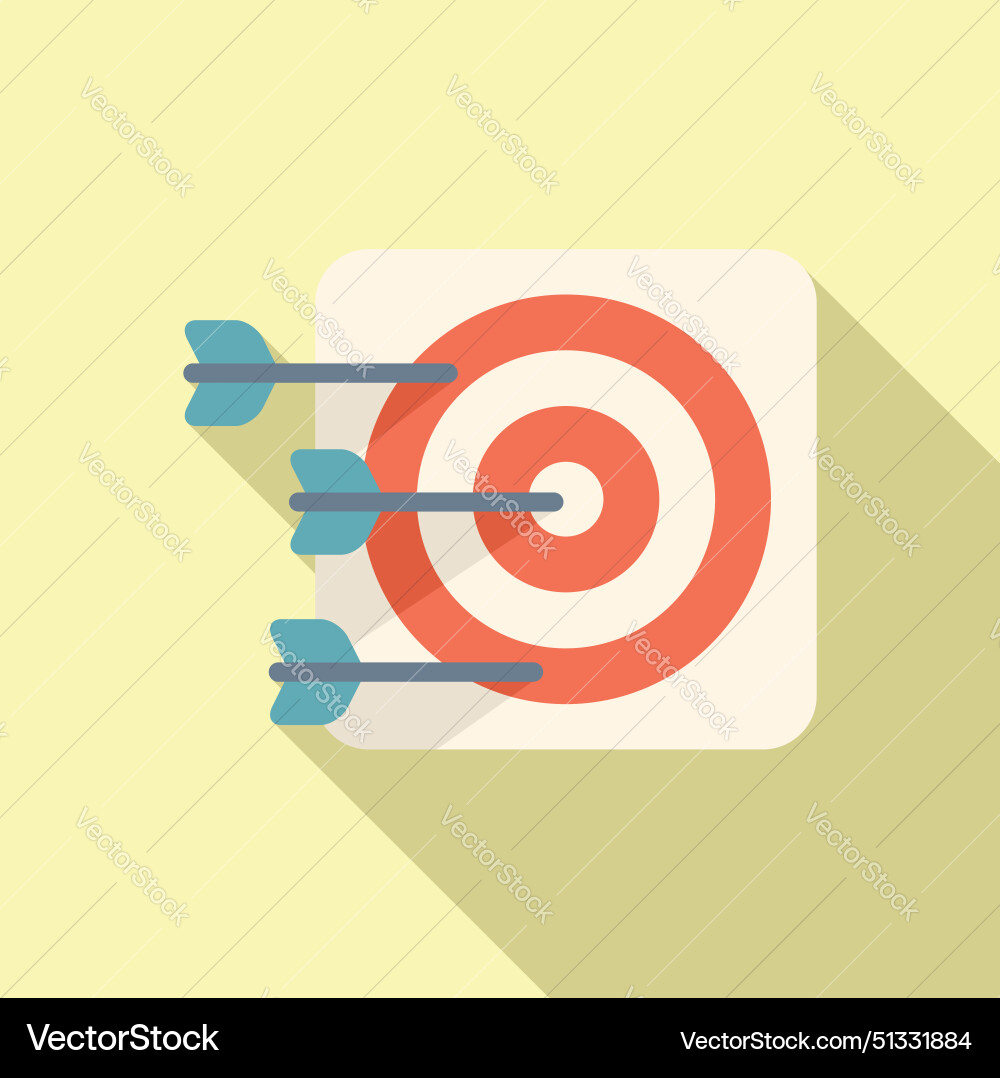 Bullseye achieved target with arrows Royalty Free Vector