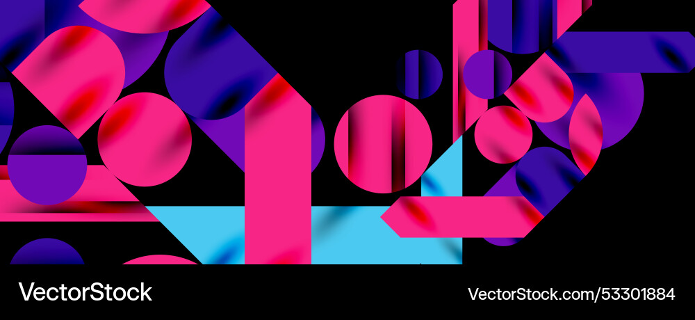 Colorful simple dynamic geometric forms circles Vector Image