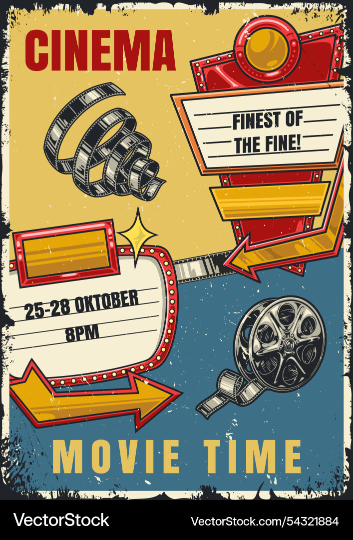 Film showcase poster Royalty Free Vector Image