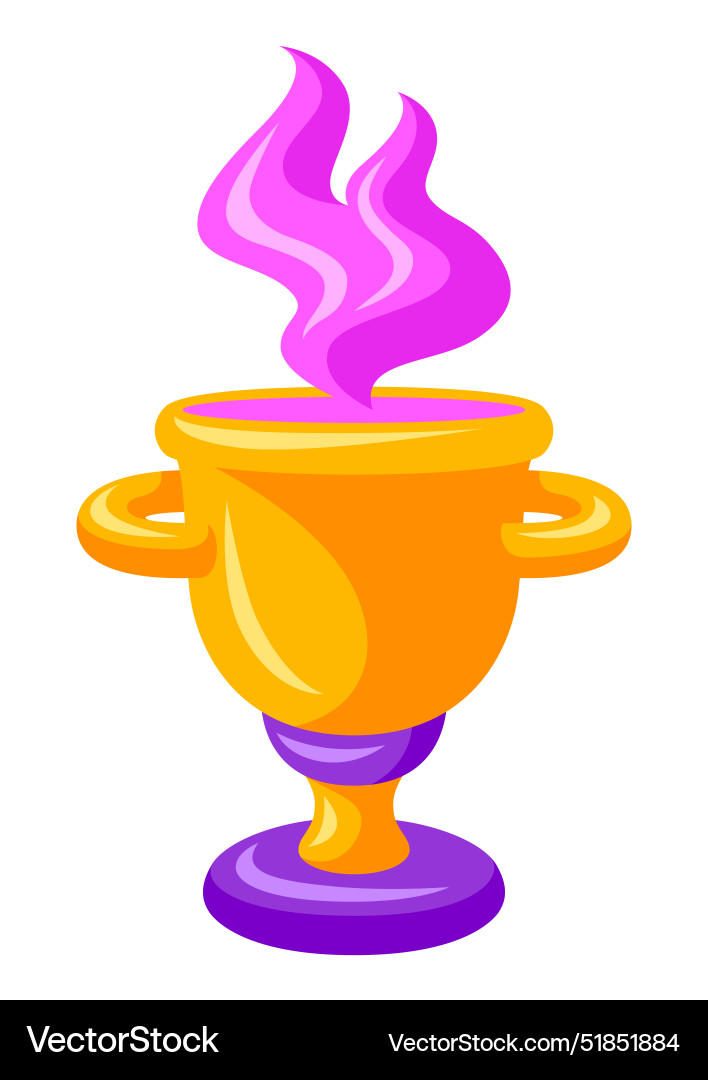 Magic potion in goblet witchcraft Royalty Free Vector Image