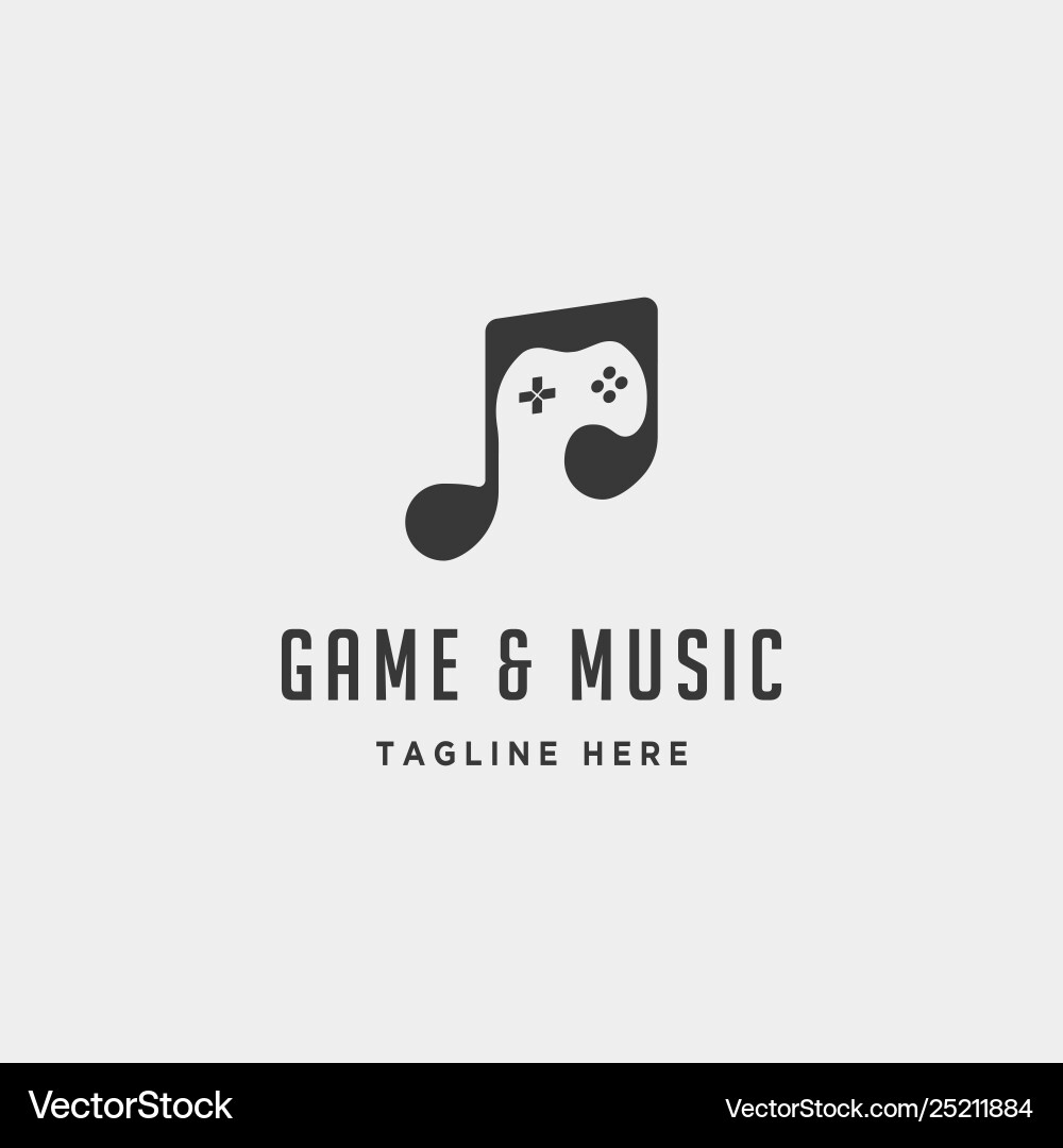 Music Game Logo Template Royalty Free Vector Image