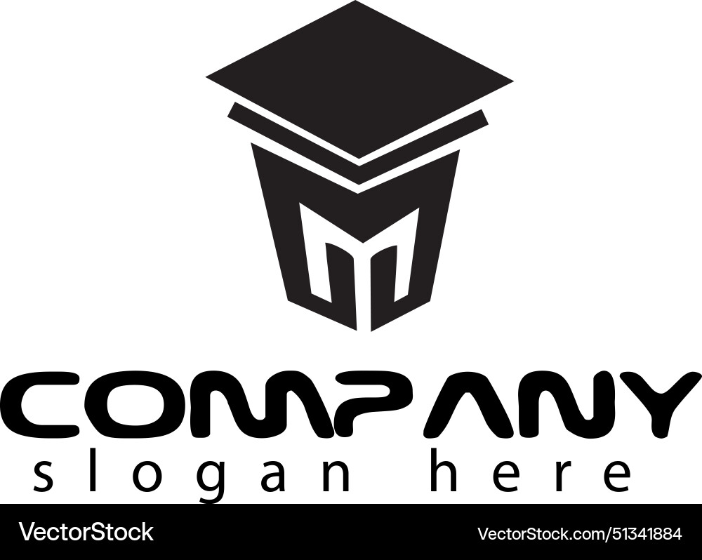 Pillar initals m Royalty Free Vector Image - VectorStock