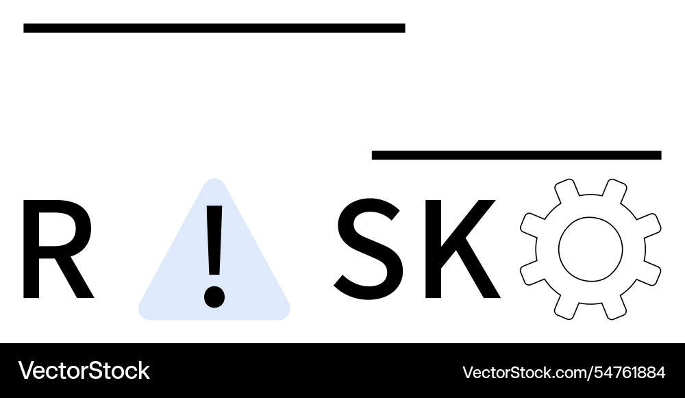 Risikomanagementkonzept mit Vorsichtszeichen und Getriebe