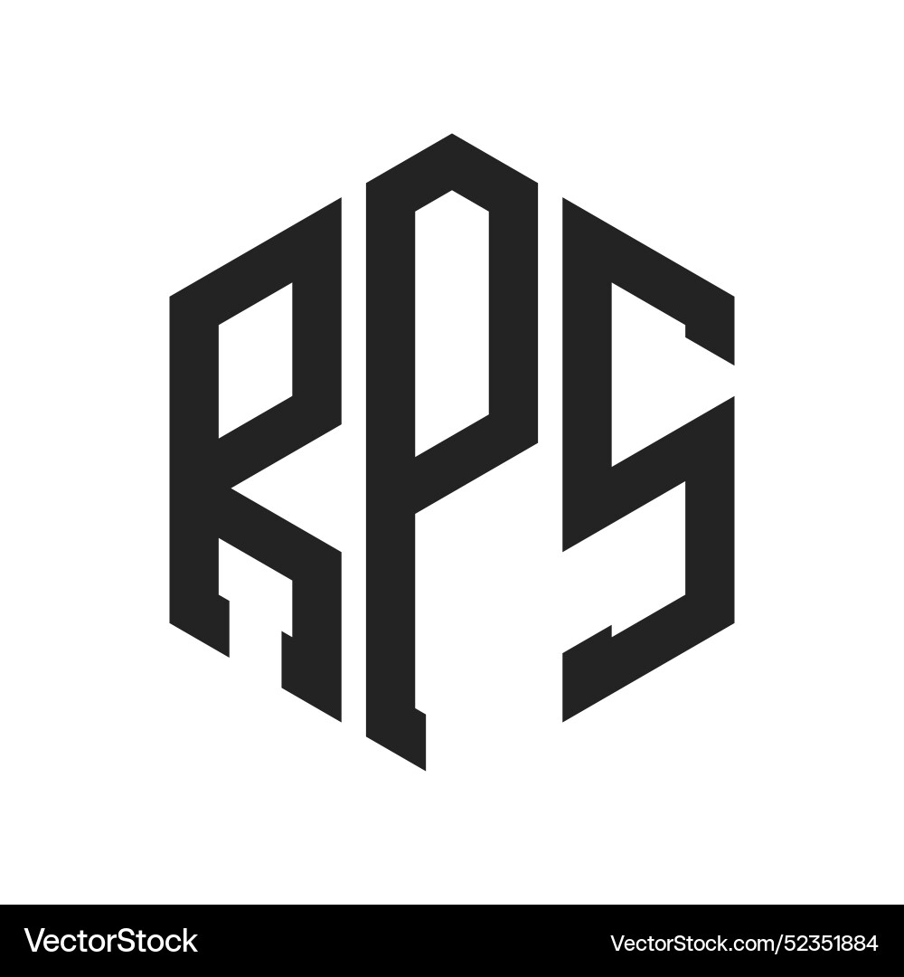Rps logo design initial letter monogram Royalty Free Vector