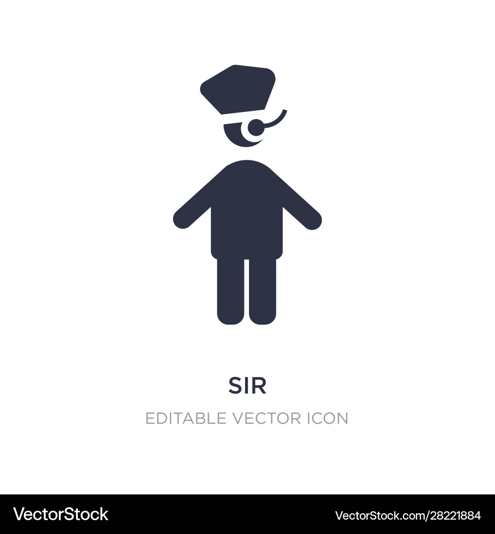 Sir icon on white background simple element from Vector Image