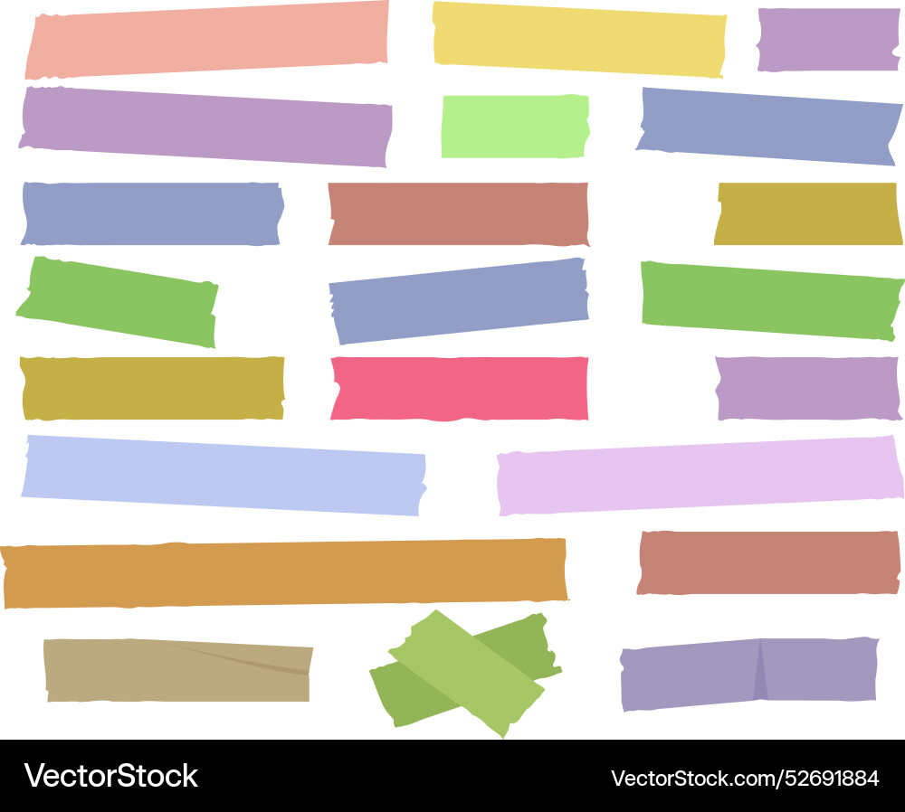 Sticky colored strips Royalty Free Vector Image
