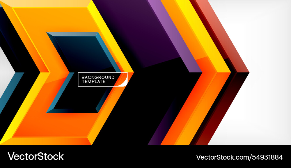 Technology dynamic arrow geometric background Vector Image