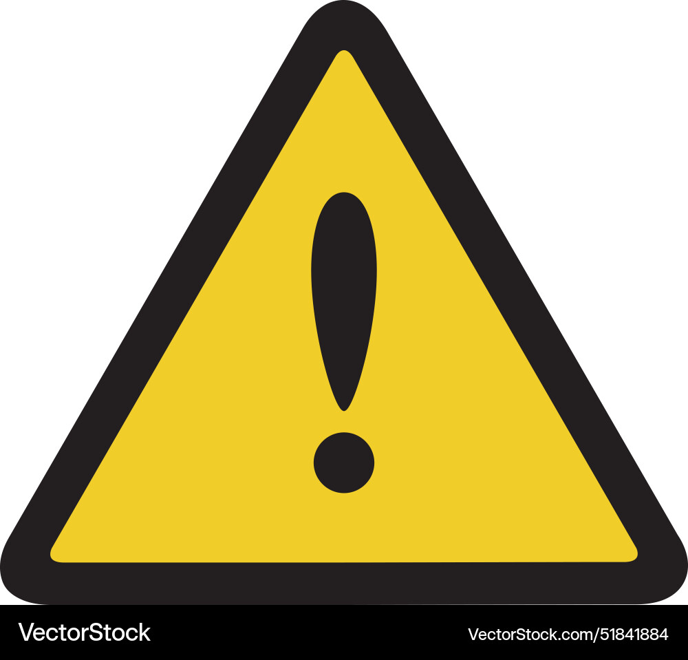Triangle exclamation icon Royalty Free Vector Image