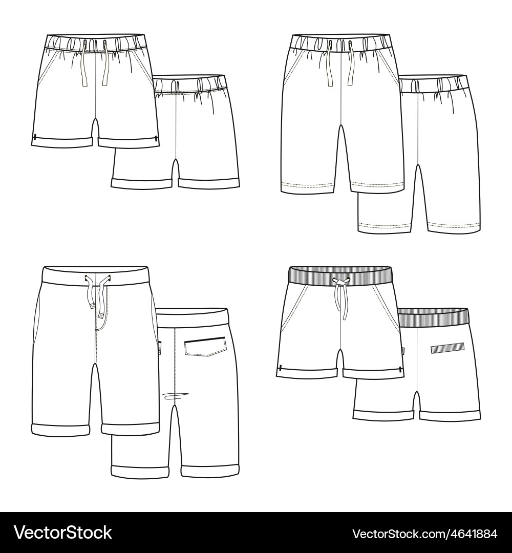 White shorts Royalty Free Vector Image - VectorStock