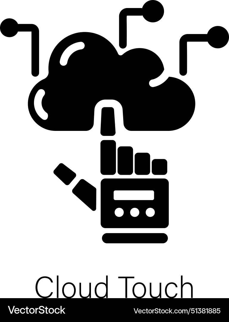 Cloud touch Royalty Free Vector Image - VectorStock