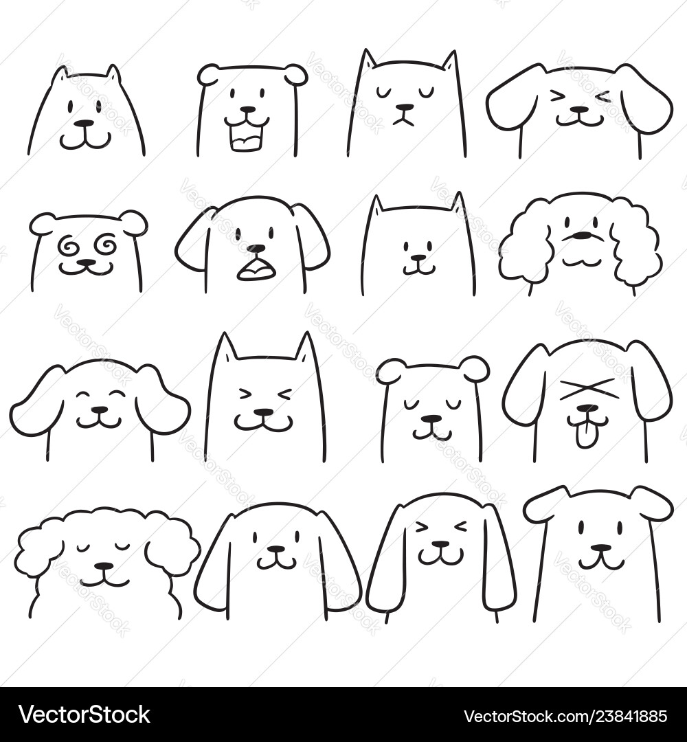 Set of dog Royalty Free Vector Image - VectorStock