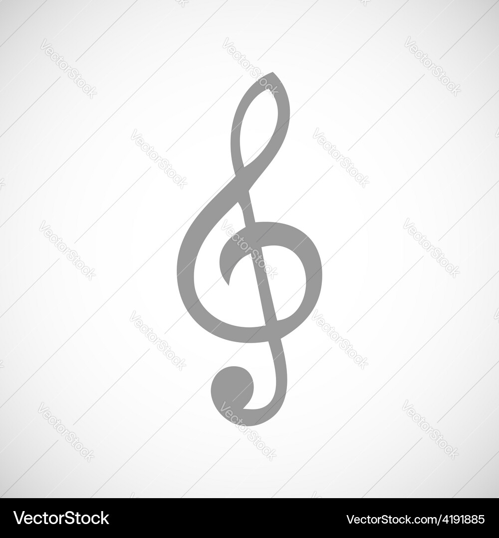 Treble Clef Icon Royalty Free Vector Image - VectorStock