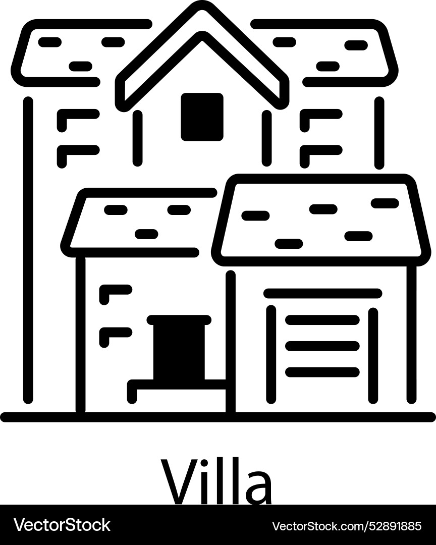 Villa Royalty Free Vector Image - VectorStock