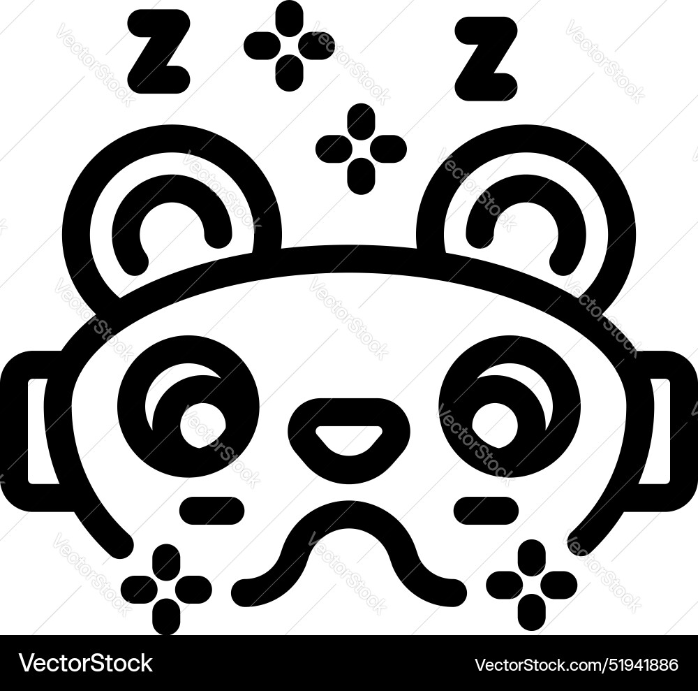 Cute panda bear sleeping mask enjoying good night Vector Image