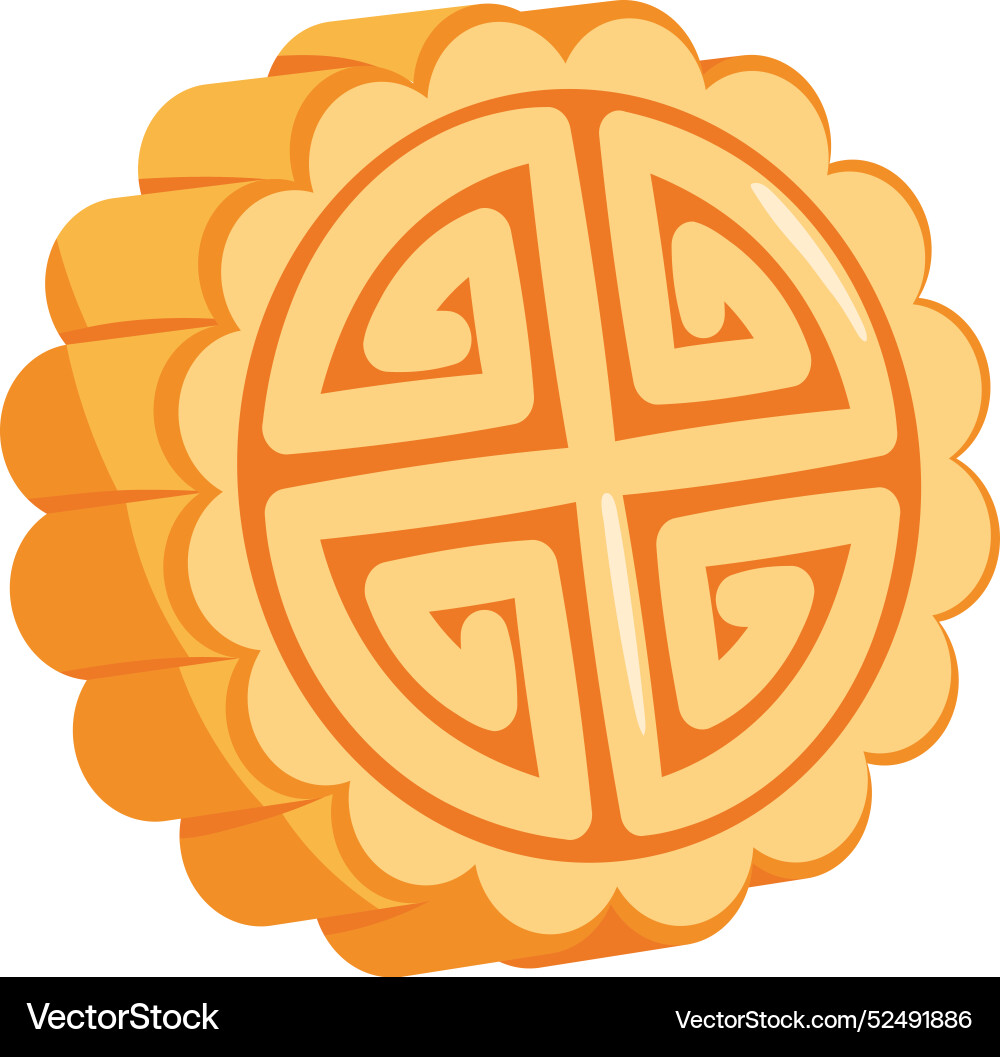 Delicious mooncake pastry chinese Royalty Free Vector Image