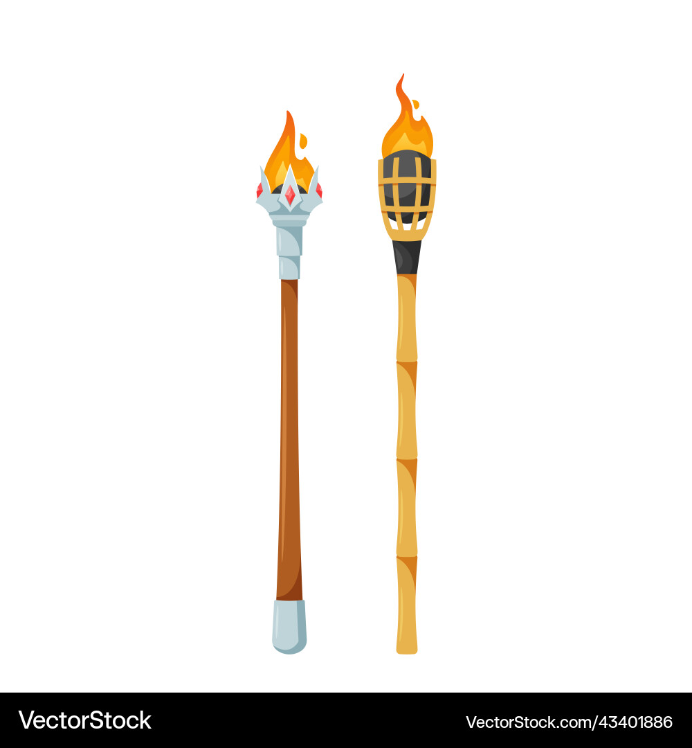 Tiki Torches Vector