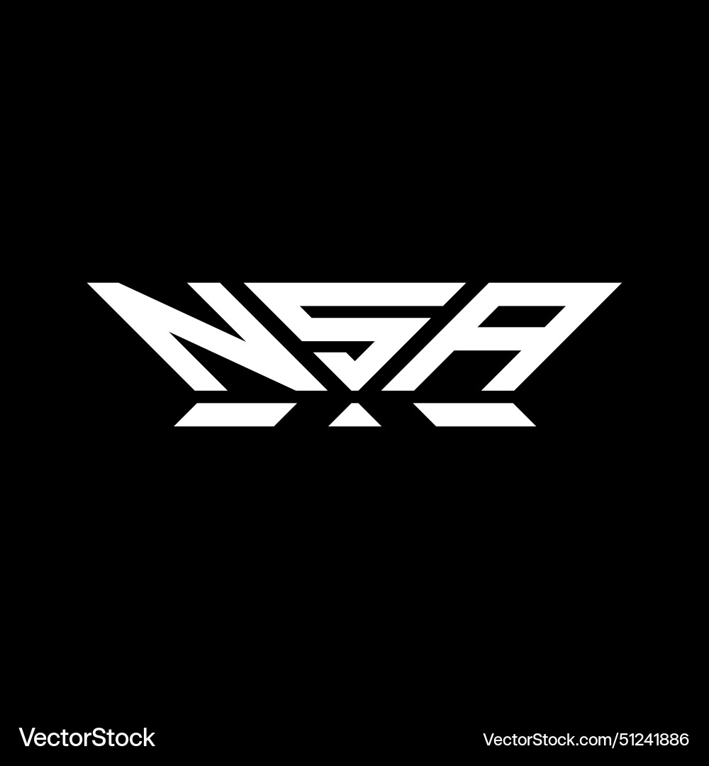 Nsa letter logo design nsa simple and modern logo Vector Image
