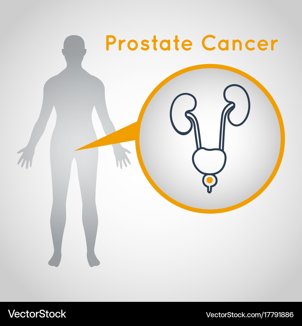Prostate Cancer Icon - Awareness Royalty Free Vector Image