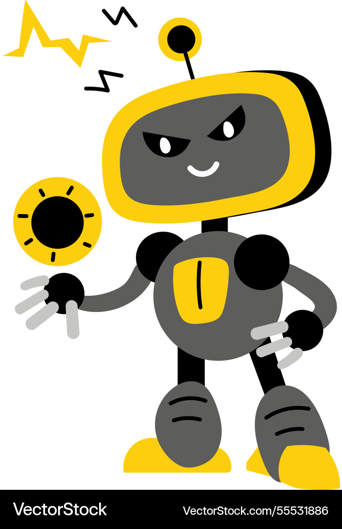 Robot power Royalty Free Vector Image - VectorStock