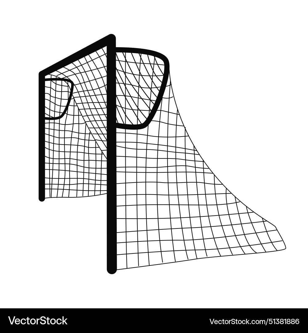 Soccer goal line post Royalty Free Vector Image