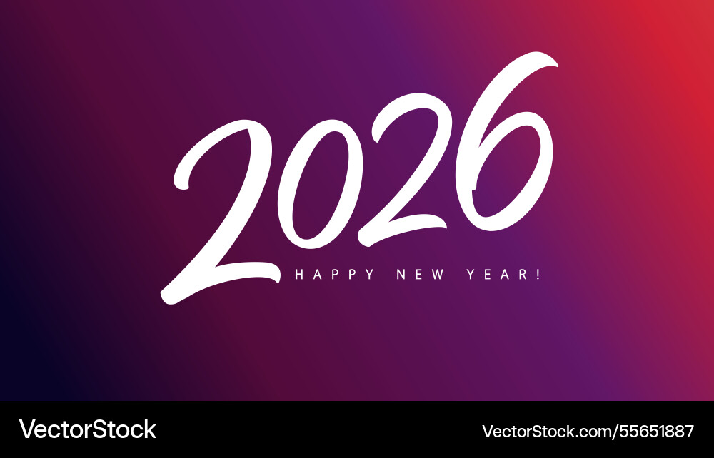 2026 calligraphy web slide Royalty Free Vector Image