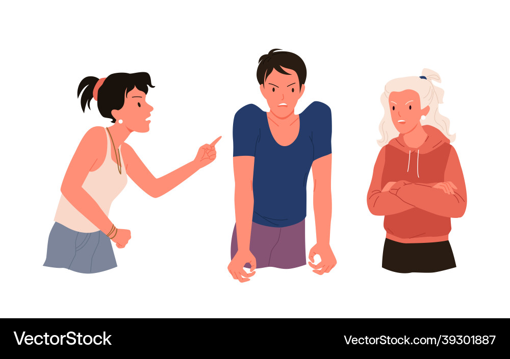 Angry People Arguing Royalty Free Vector Image