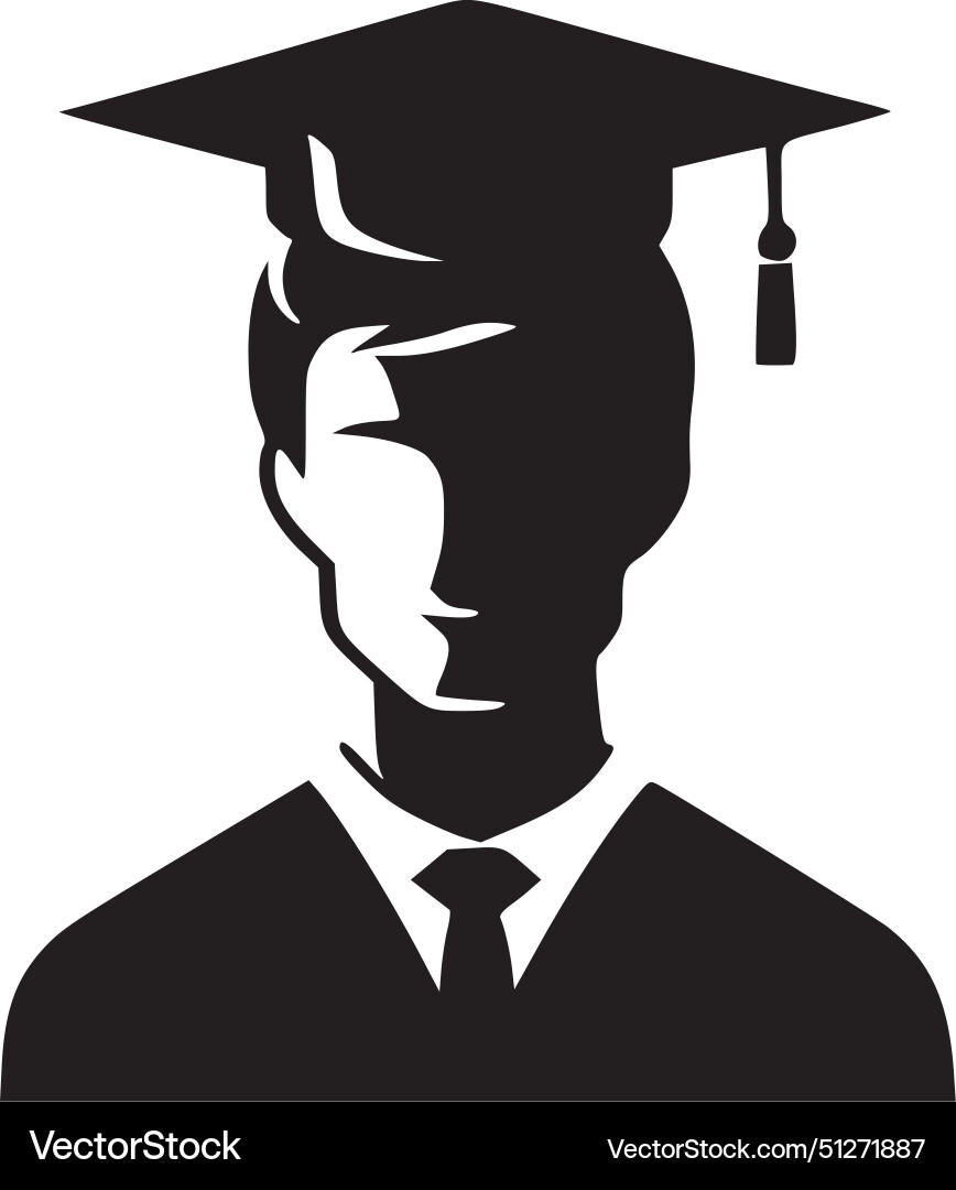 Graduate - minimalist and simple silhouette Vector Image