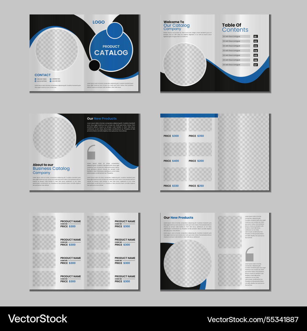 Modern company product catalogue design template Vector Image