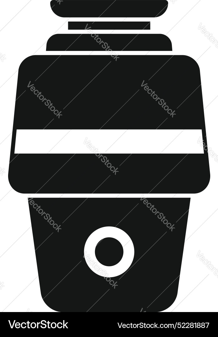 Modern electric food waste disposal unit icon Vector Image