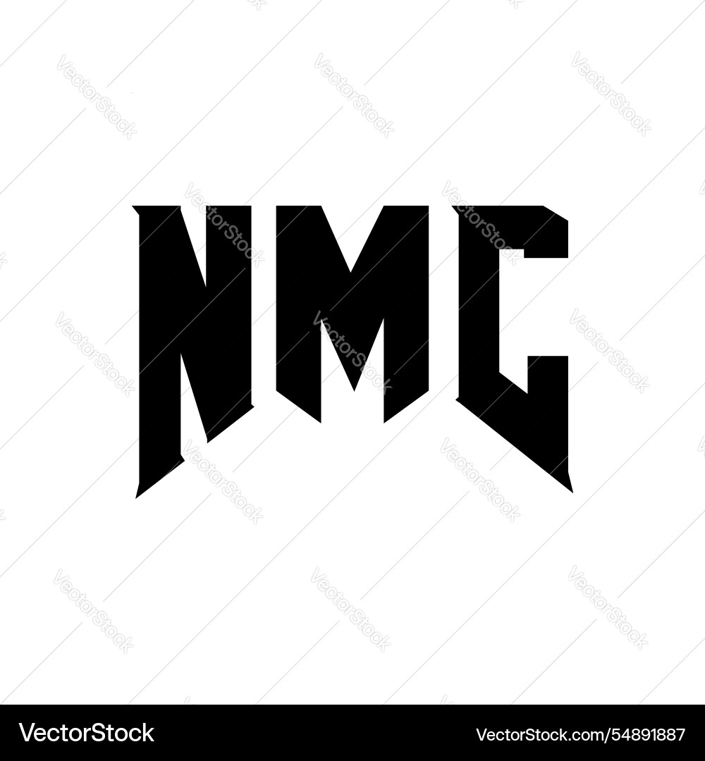 Nmc letter logo design for technology company Vector Image