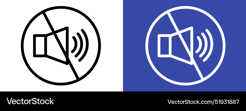 No noise allowed sign ensure quiet and orderly Vector Image