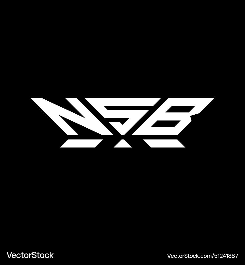Nsb letter logo design nsb simple and modern logo Vector Image