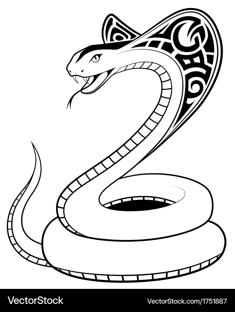 Snake tribal tattoo Royalty Free Vector Image - VectorStock