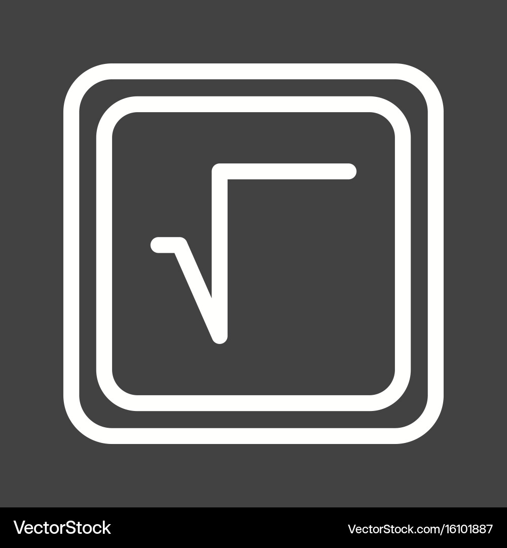 Square root symbol Royalty Free Vector Image - VectorStock