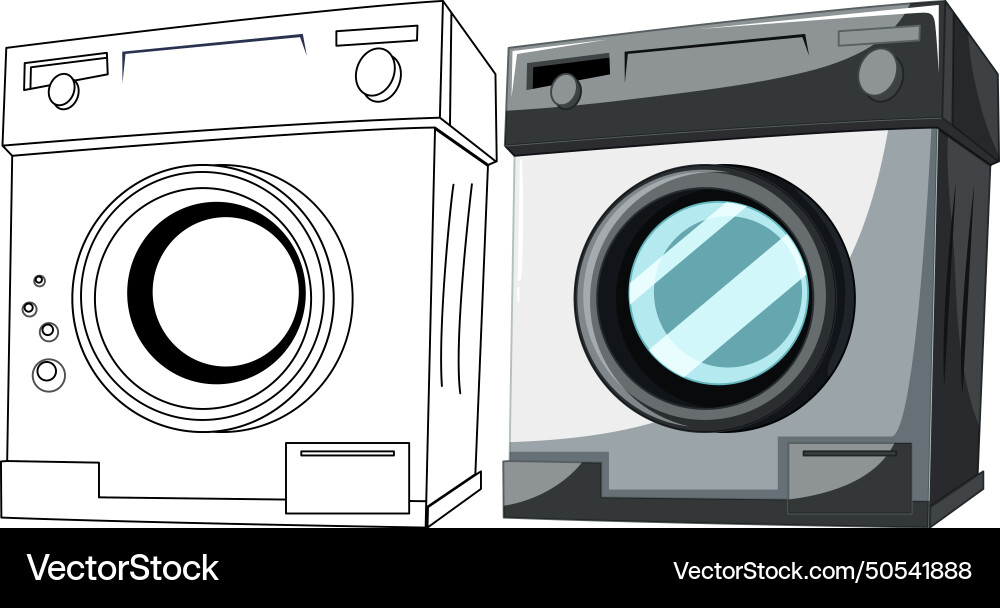 A washing machine and dryer Royalty Free Vector Image
