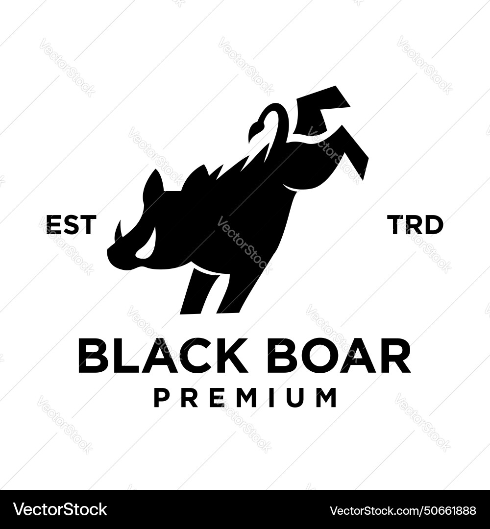 Boar logo icon design Royalty Free Vector Image