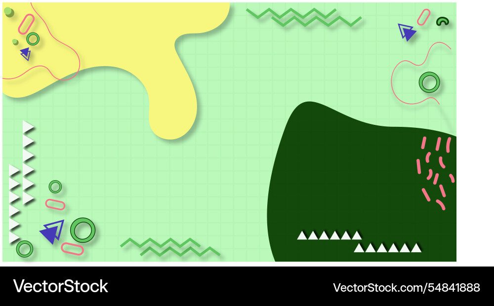 Green geometric memphis design element Royalty Free Vector